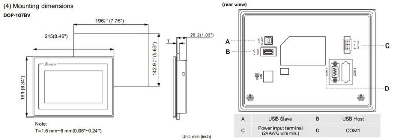 HMI Delta DOP-107BV 7inch - Codienhaiau.com