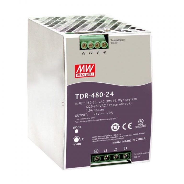 TDR-480-24 - Bộ nguồn Meanwell 480W 24V 20A - Codienhaiau.com