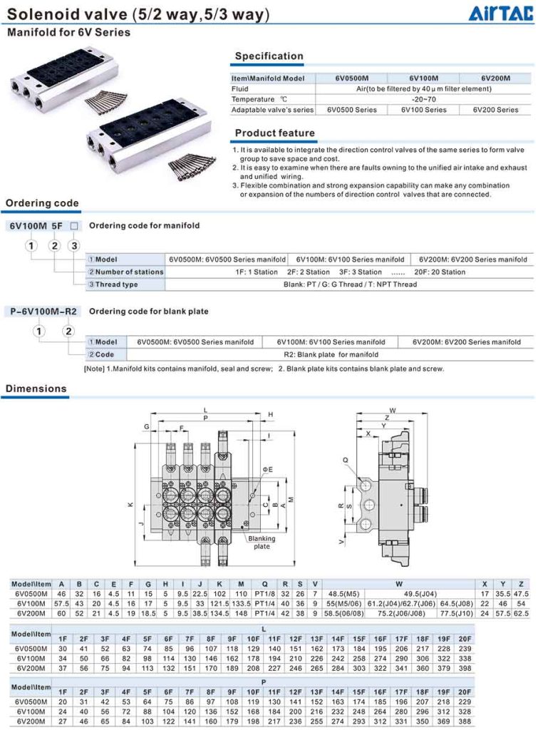 Đế van Airtac 6V - Codienhaiau.com