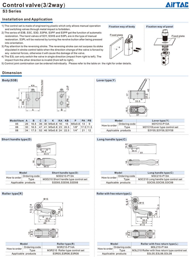 Van cơ khí Airtac S3 - Codienhaiau.com