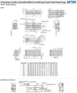 Xy lanh bàn trượt Airtac HLQ - Codienhaiau.com