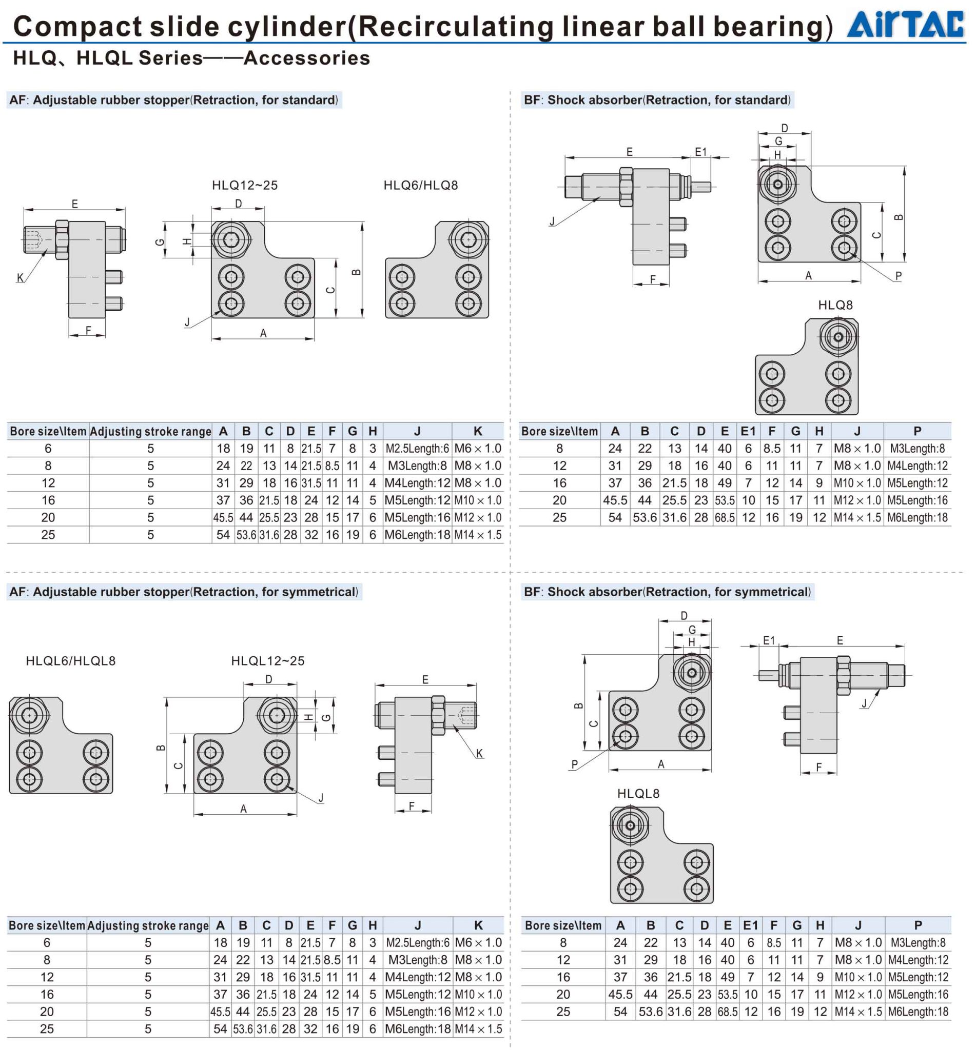 Xy lanh bàn trượt Airtac HLQ - Codienhaiau.com