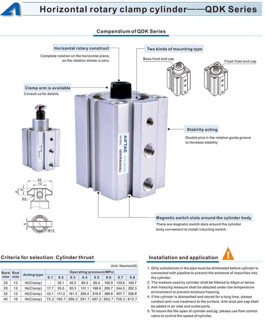 Xy lanh kẹp Airtac QDK - Codienhaiau.com