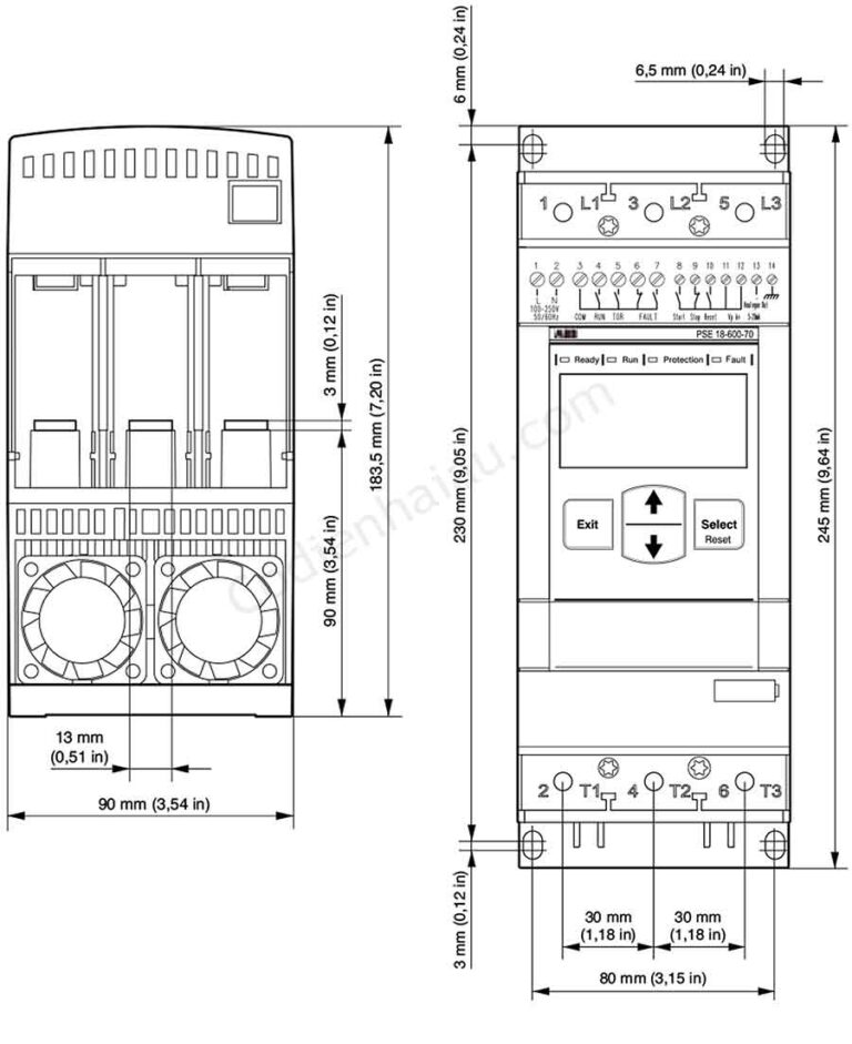 1SFA897104R7000 - Khởi động mềm ABB PSE37-600-70 (7.5-22kW ...